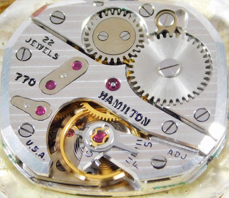 14k Vintage Gentlemans Hamilton Bubbleback Wristwatch - Etsy