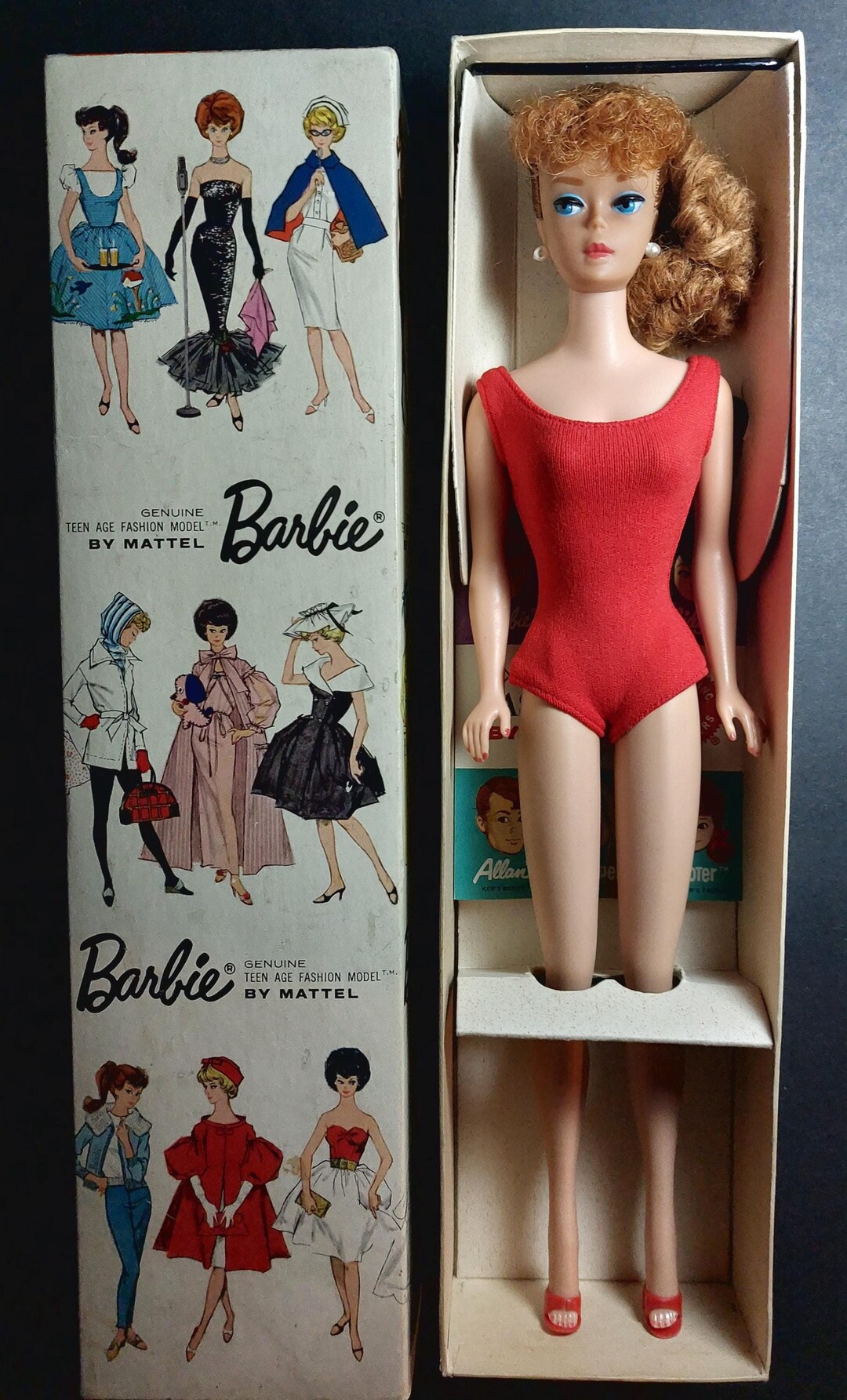 Amazing 1964 Titian Redhead Red Hair Vintage Ponytail Barbie Doll ...