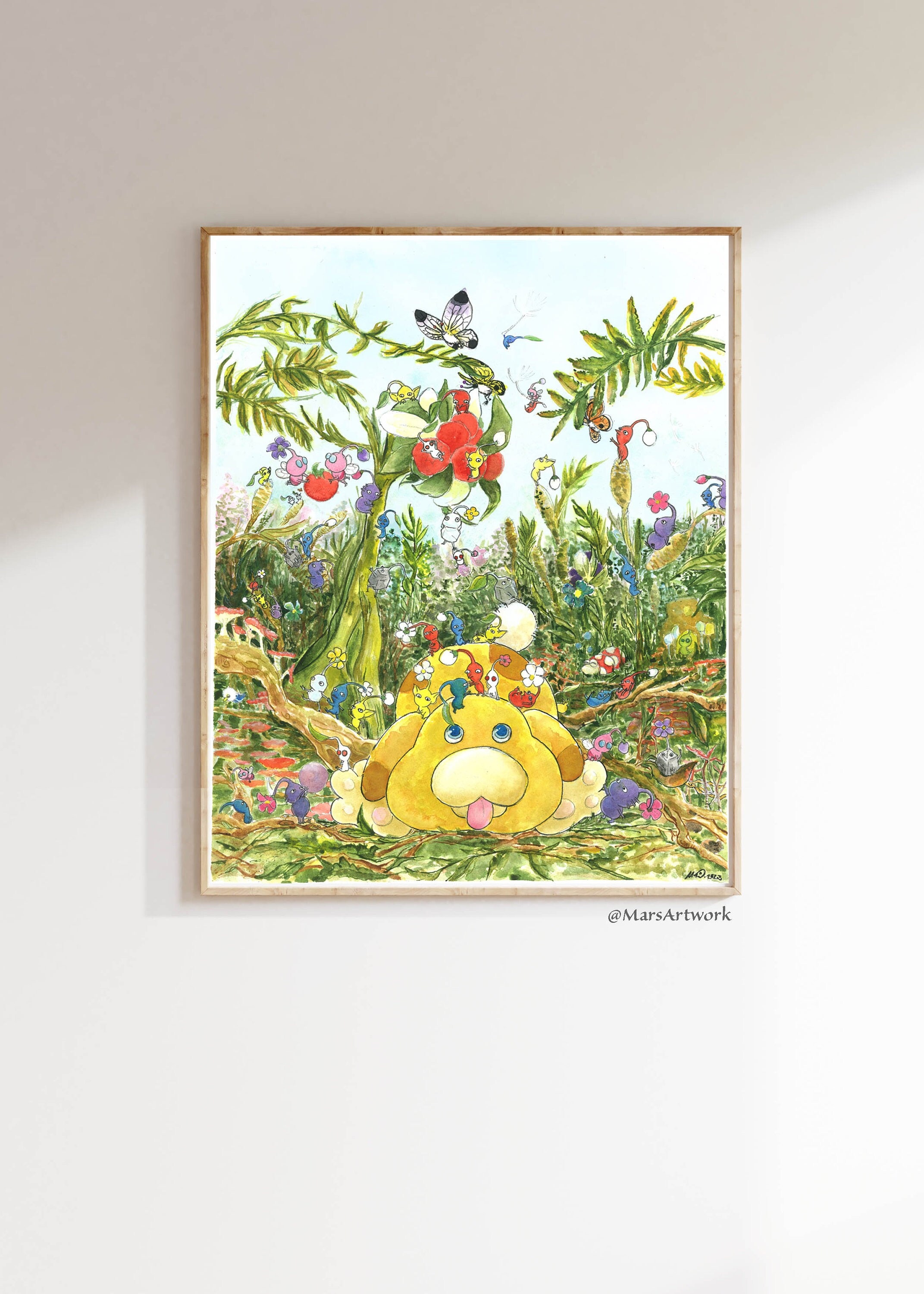 Pikmin/ Watercolor Art Print/ Poster Nintendo Fan Art /oatchi /pikmin 4 ...