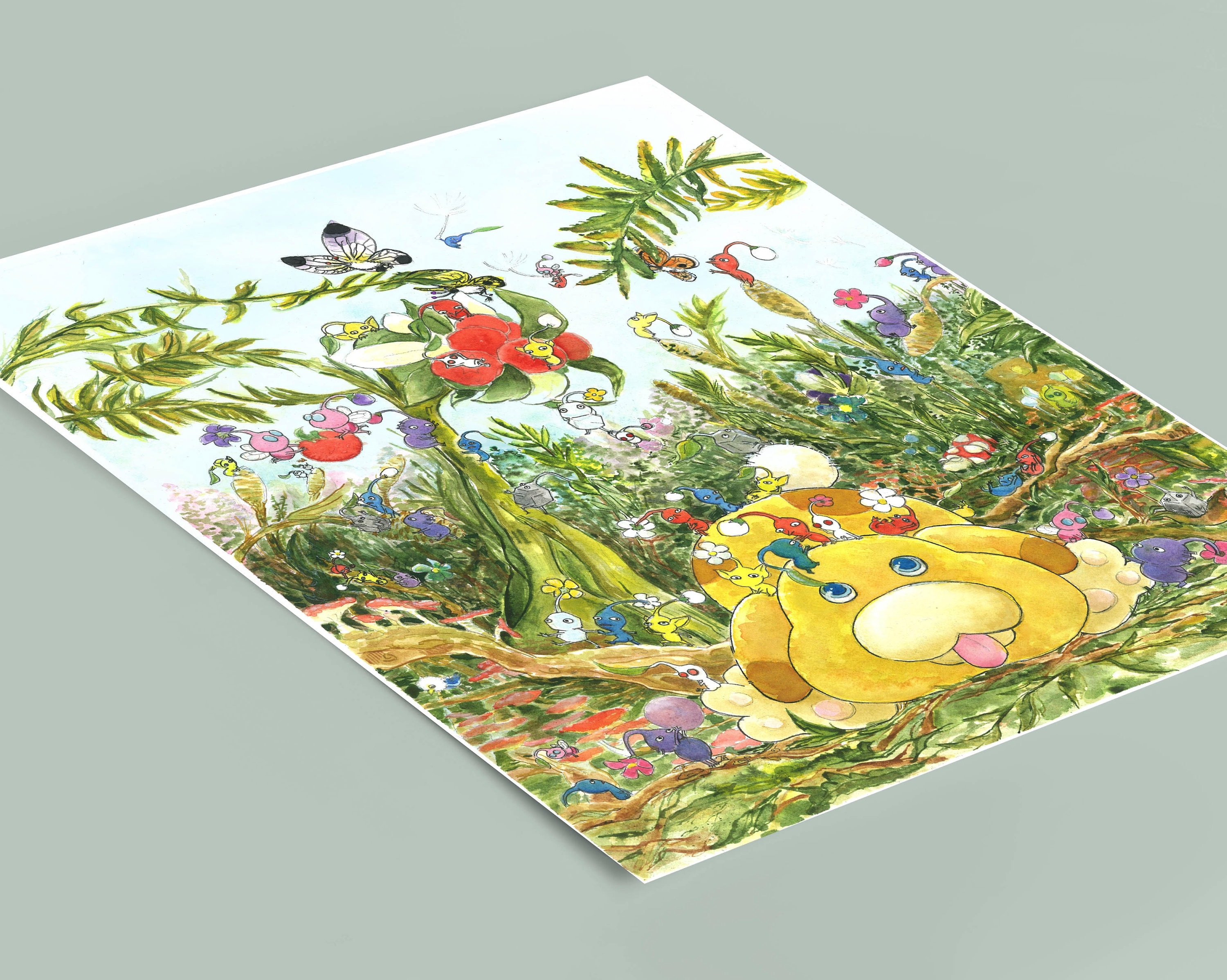 Pikmin/ Watercolor Art Print/ Poster Nintendo Fan Art /oatchi /pikmin 4 ...