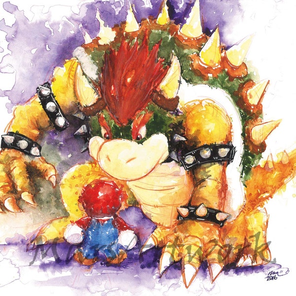 Super Mario Bowser Print - Etsy