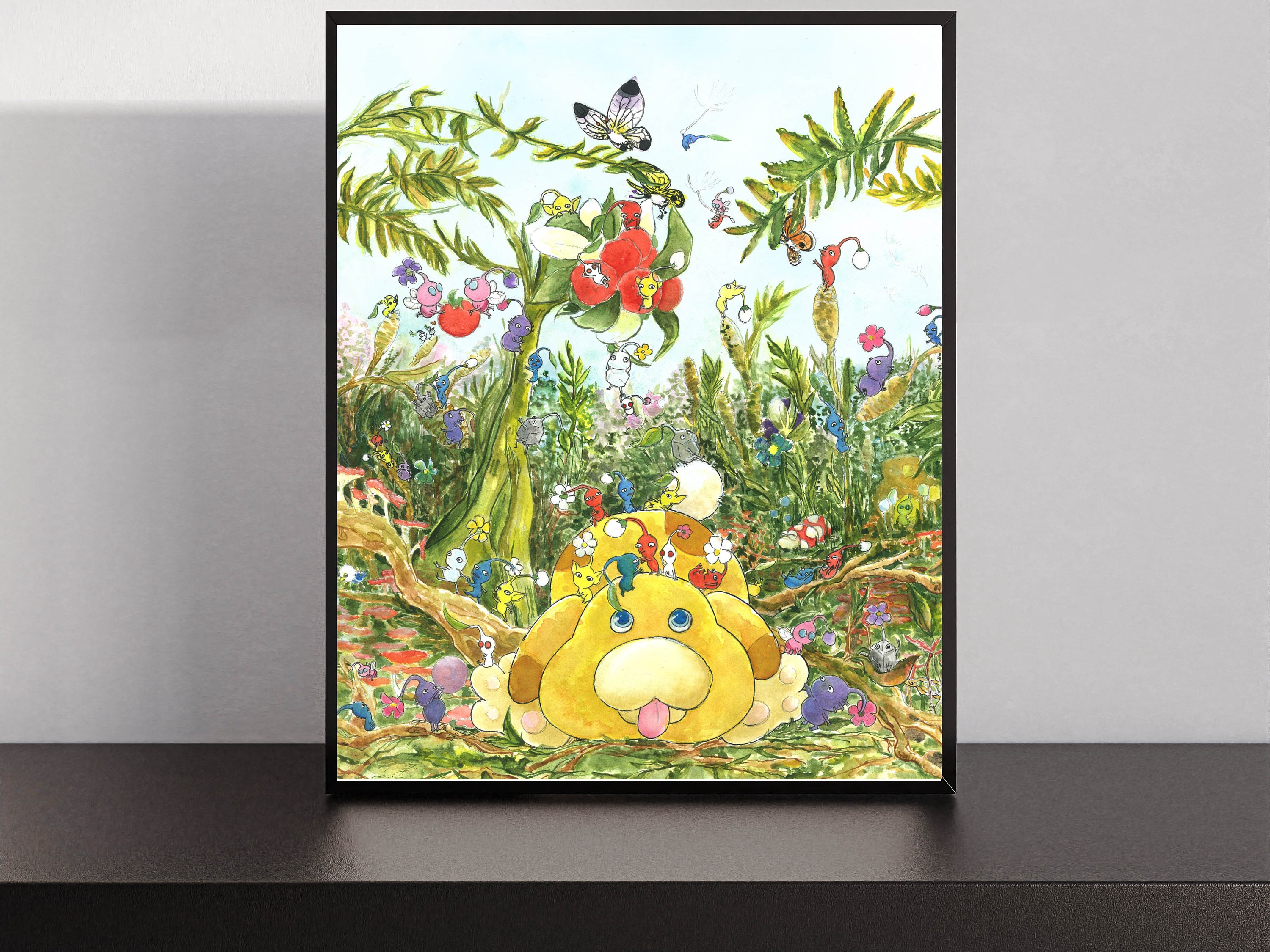 Pikmin/ Watercolor Art Print/ Poster Nintendo Fan Art /oatchi /pikmin 4 ...