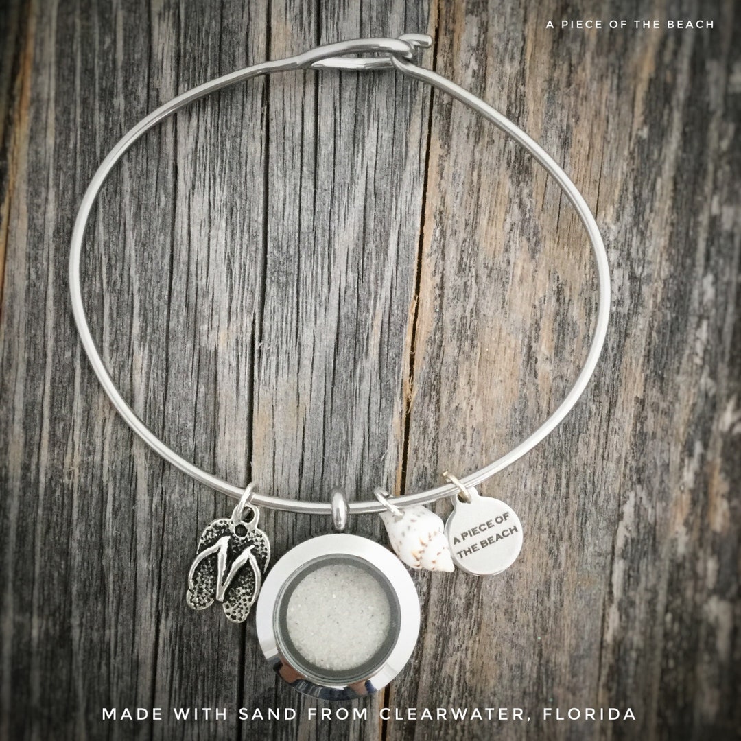 Beach Sand Bracelet Beach Bangle Sand Jewelry A Piece of the Beach ...