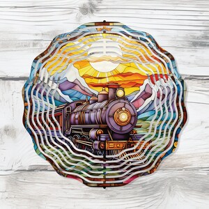 Stained Glass Train Wind Spinner PNG, Digital Design Download PNG - Etsy