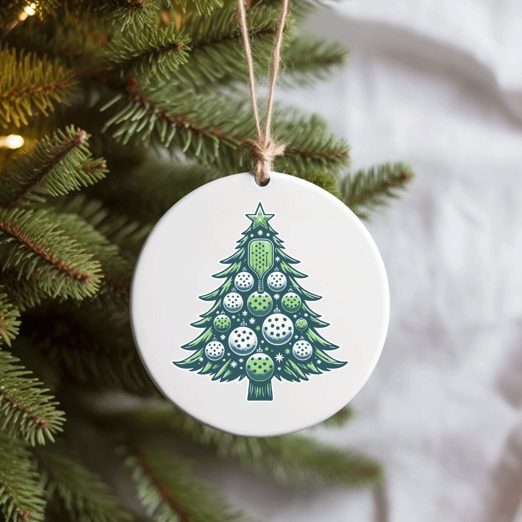 Pickleball Christmas Tree PNG, Clipart Design for Sublimation, Gifts ...