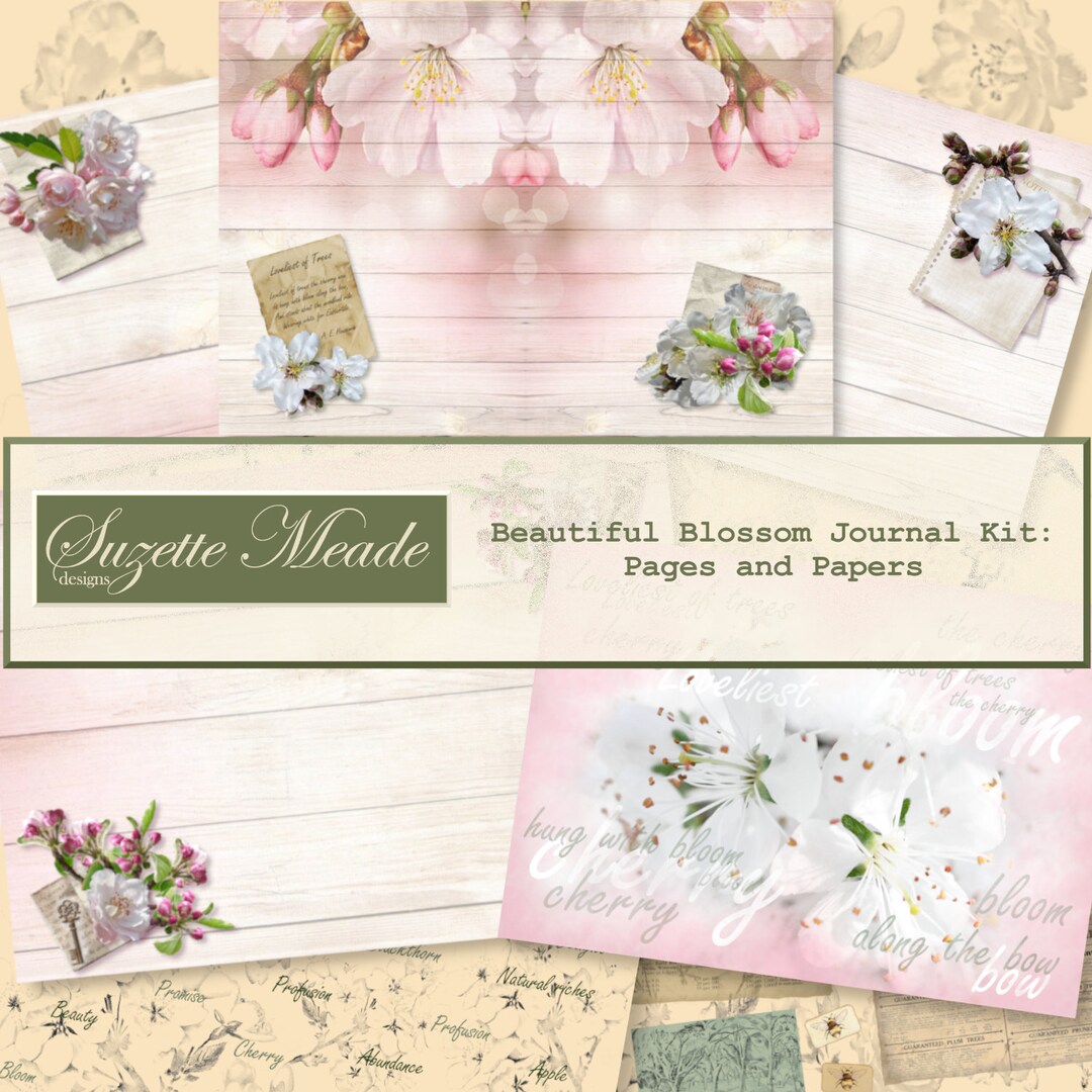 Beautiful Blossom Journal Pages Kit - Etsy UK