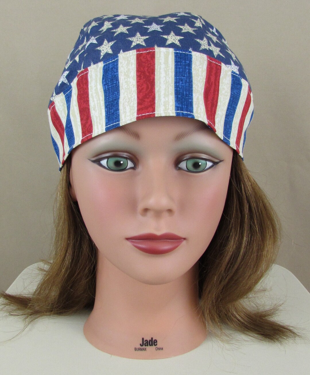 Skully Head Cap stars & Stripes - Etsy