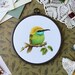 Detailed Embroidered Bird, Hand Embroidered Hoop Art, Bird Lover Gift ...
