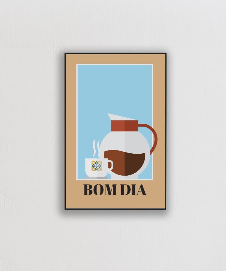 Bom Dia Coffee Poster INSTANT DOWNLOAD 11x17 - Etsy