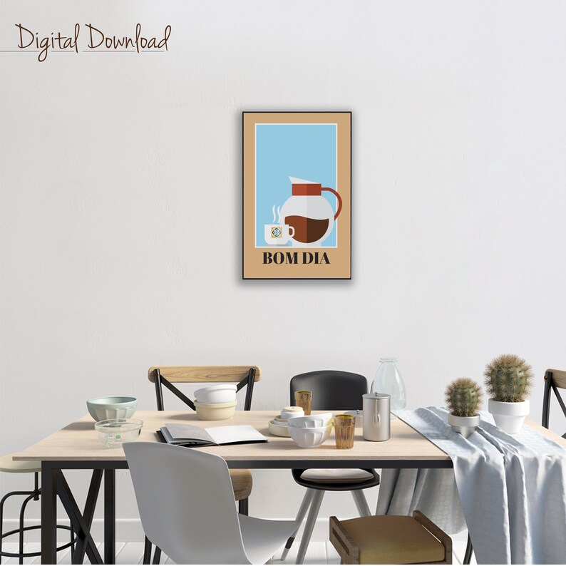 Bom Dia Coffee Poster INSTANT DOWNLOAD 11x17 - Etsy