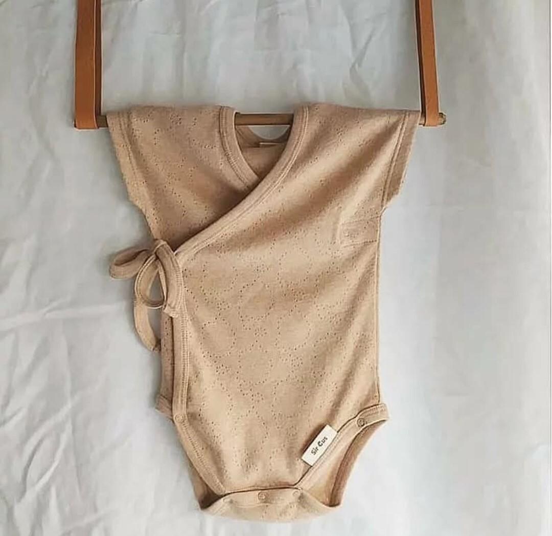 Organic Cotton Newborn Kimono Set - Unbleached Baby Clothes (0-3 Months ...