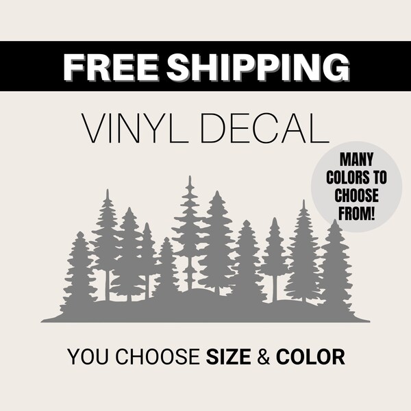 Pine Tree Decals - Etsy