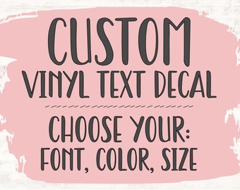 Vinyl Text Decals - Etsy