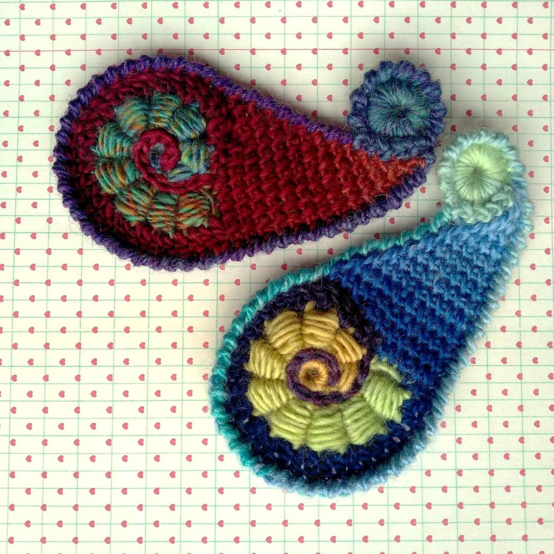 Crochet Paisley Spiral Step by Step Crochet Paisley Pattern - Etsy