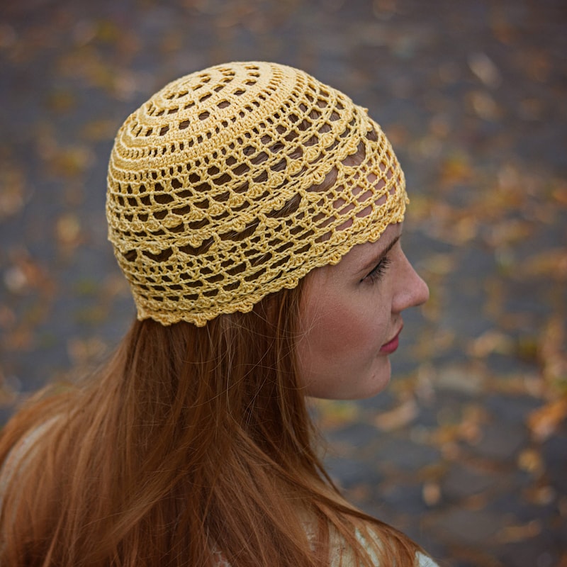 Crochet Flower Beanie Pattern - Etsy
