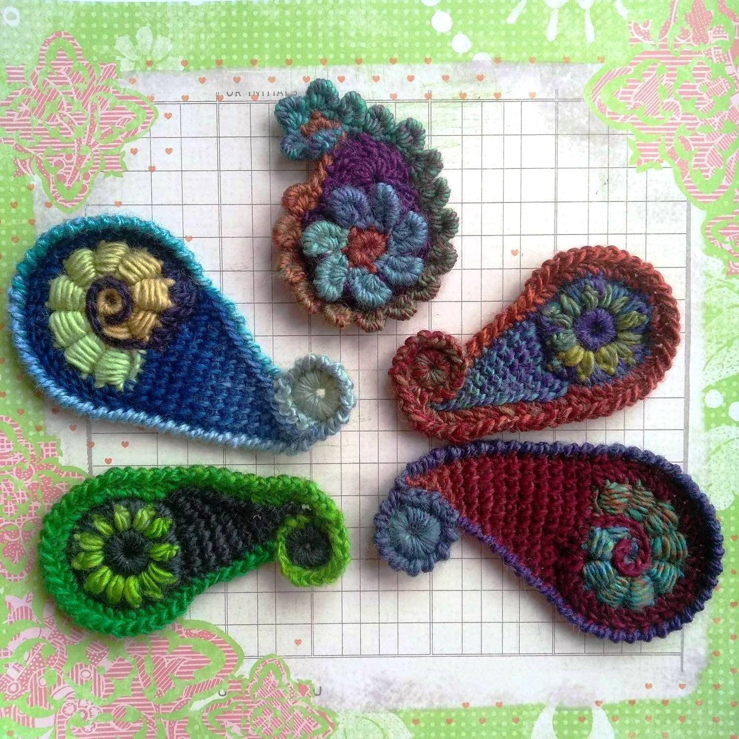 Crochet Pattern Bundle: Set of 3 Paisley Designs by It Was Yarn ...
