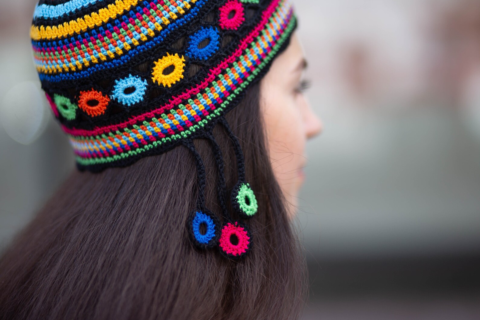 Boho Crochet Hat Written Pattern Color Mix Beanie Crochet - Etsy