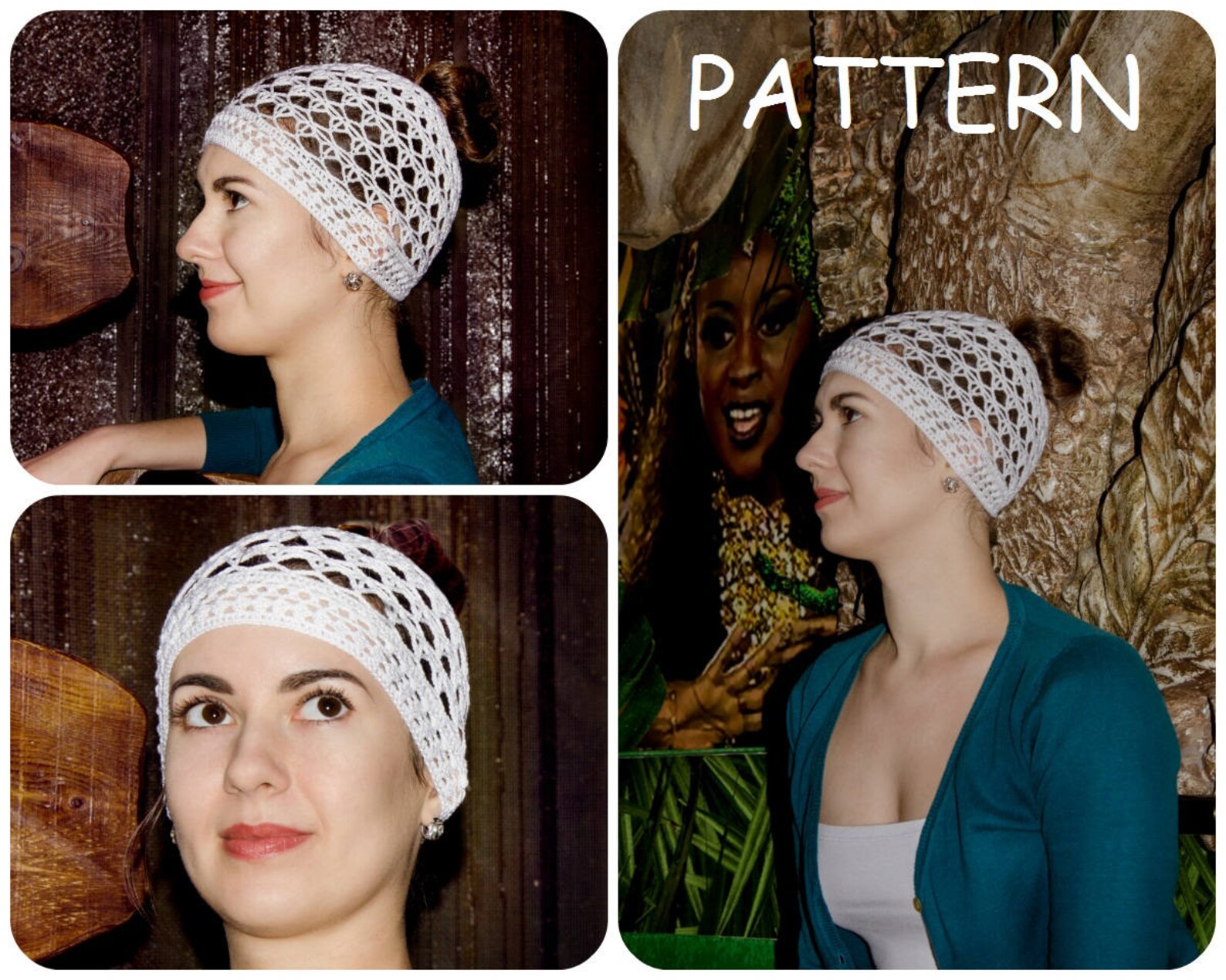Messy Bun Hat Stretchy Graph Pattern Messy Bun Beanie - Etsy