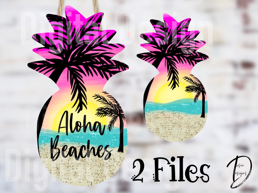 Aloha Beaches Png, Aloha Beaches Door Hanger, Pineapple Png, Pineapple ...
