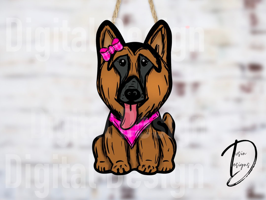 Girl German Shepherd PNG, German Shepherd Cartoon, German Shepherd ...