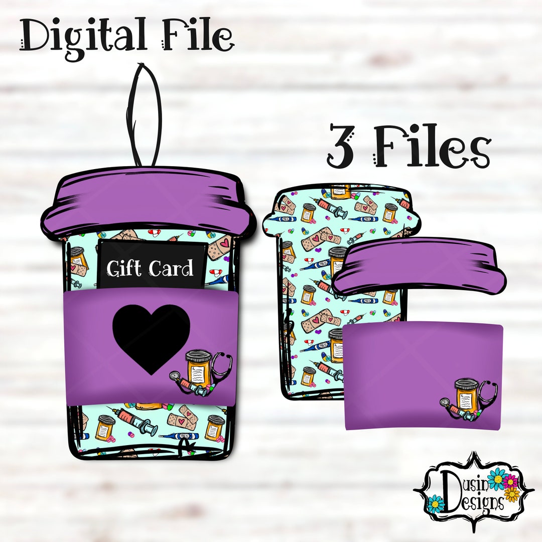 Nurse, Dr, Medical Gift Card Holder PNG, Coffee Cup Gift Card Holder ...