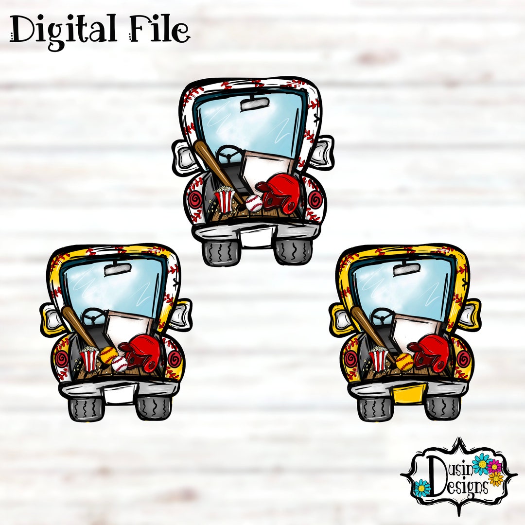 Back of Truck PNG, Baseball Truck, Softball Truck, Back of Truck Spring ...