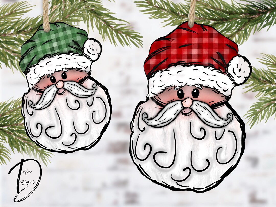 Santa Face PNG, Santa Face, Santa Head Ornament, Santa Door Hanger - Etsy