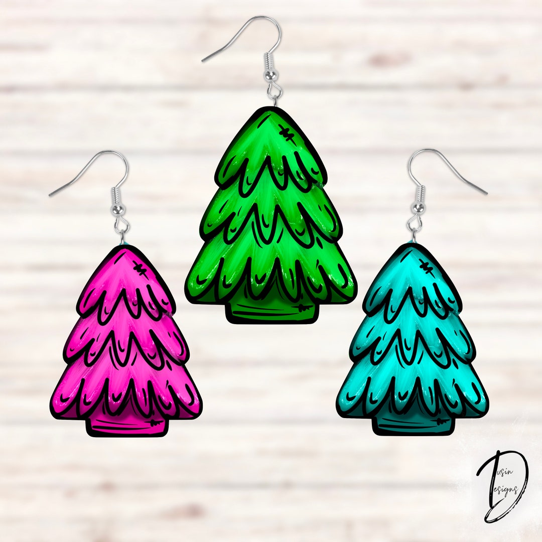 Chubby Tree PNG, Chubby Christmas Tree, Christmas Tree Earrings - Etsy