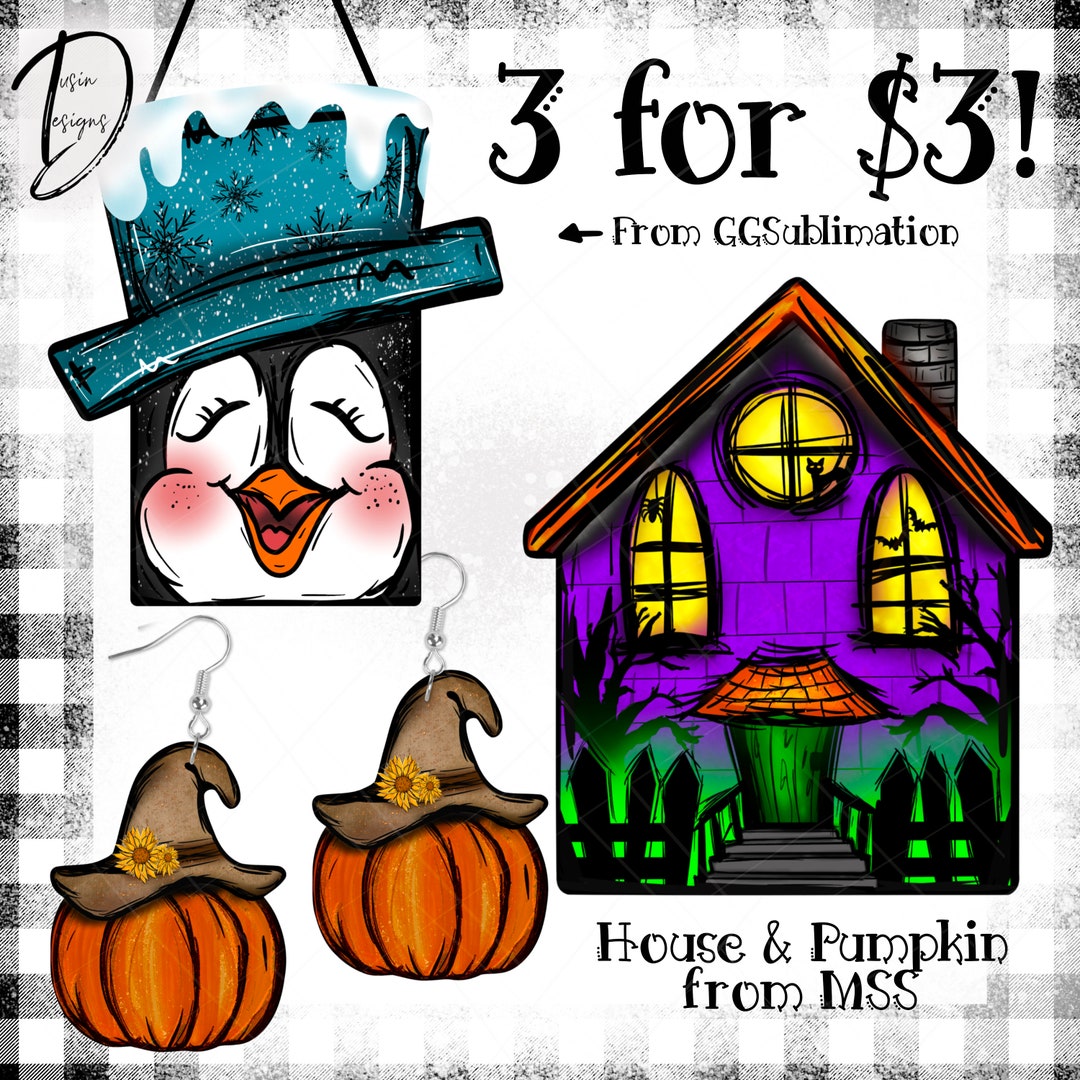 Dollar Deal, Glitter Pumpkin With Hat PNG, Haunted House PNG, Penguin ...