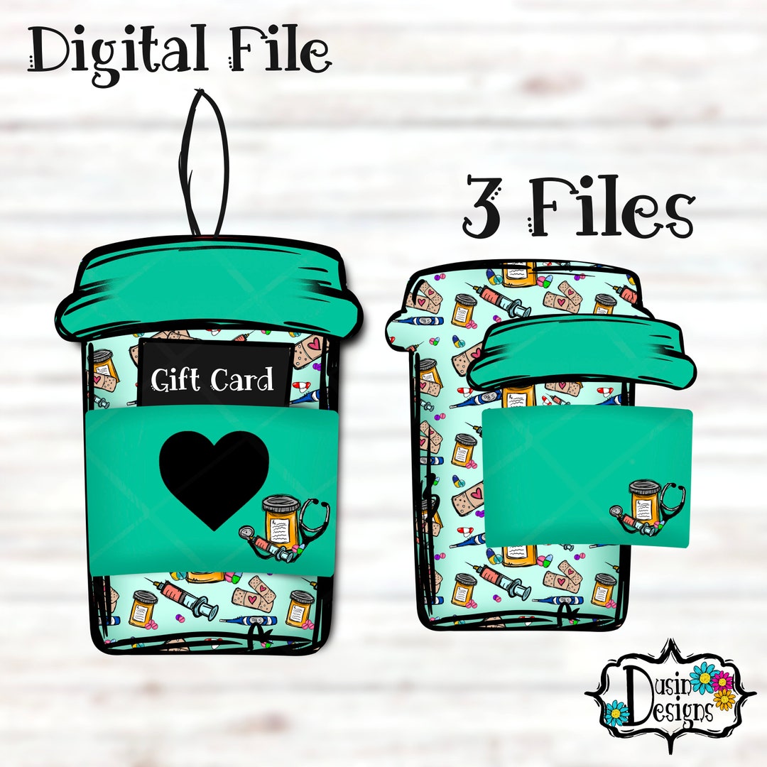 Nurse, Dr, Medical Gift Card Holder PNG, Coffee Cup Gift Card Holder ...
