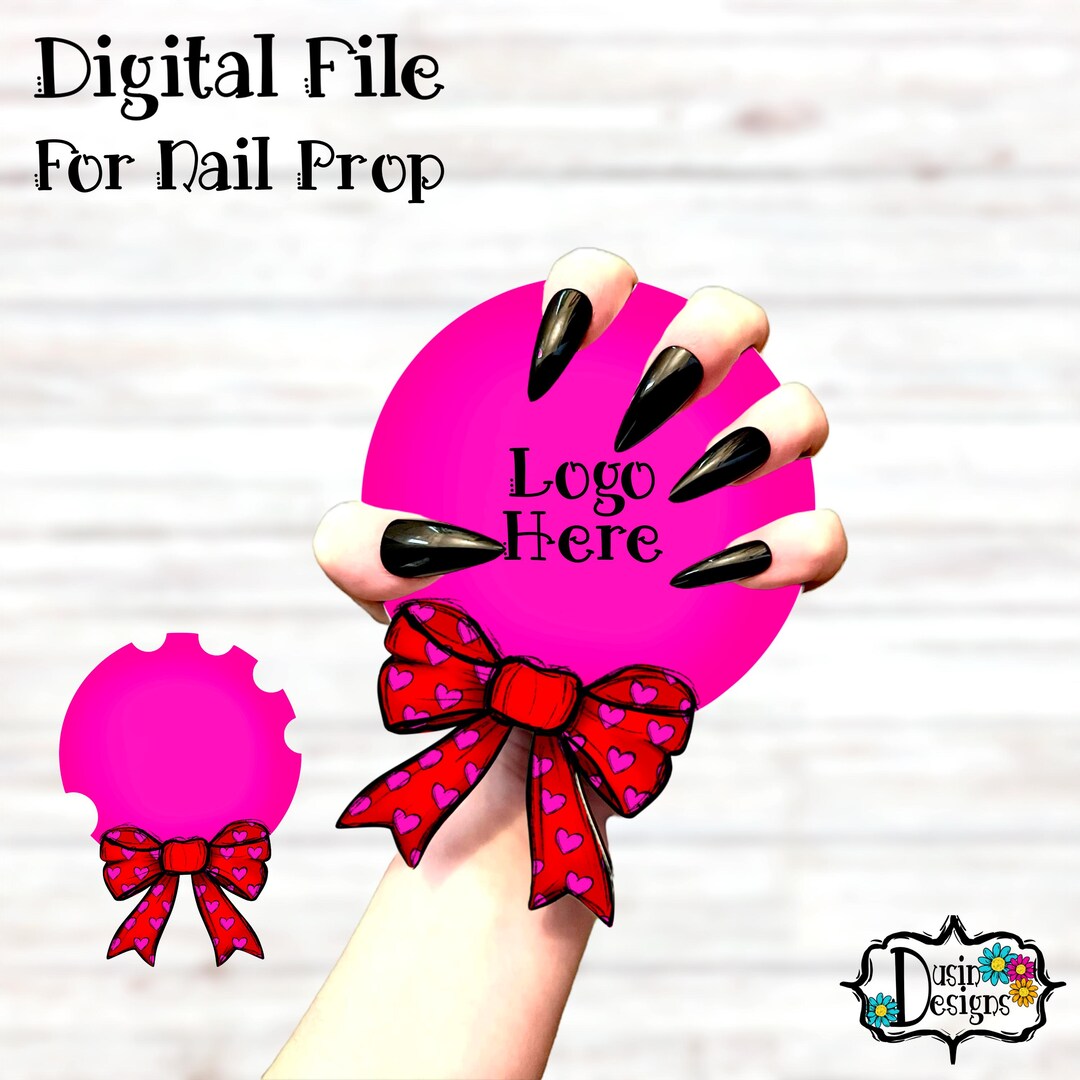 Bow Nail Prop PNG, Nail Prop PNG, Nail Prop Sublimation PNG, Valentines ...