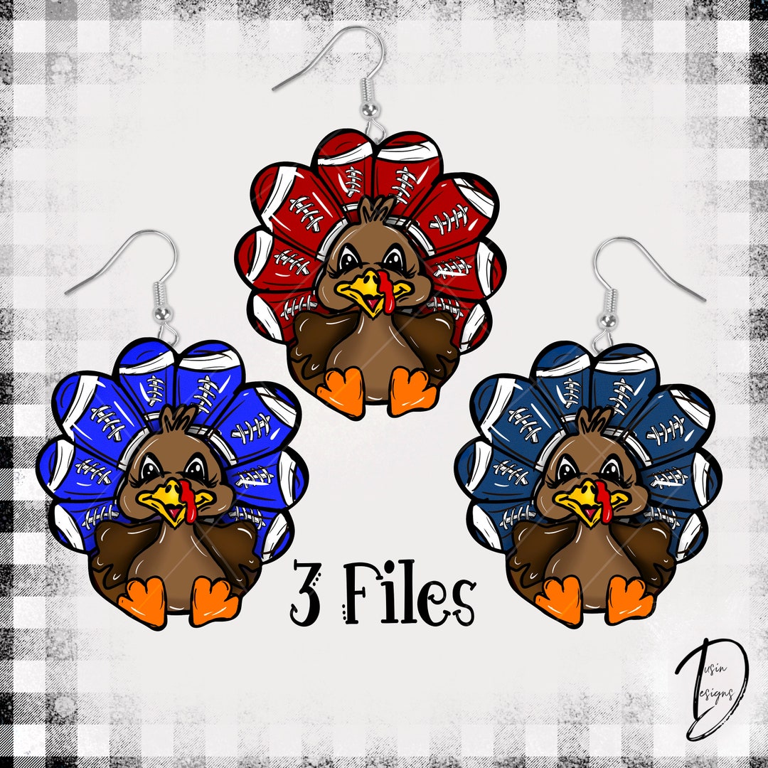 Turkey Football Earring PNG, Turkey Png, Turkey Door Hanger , Cheetah ...