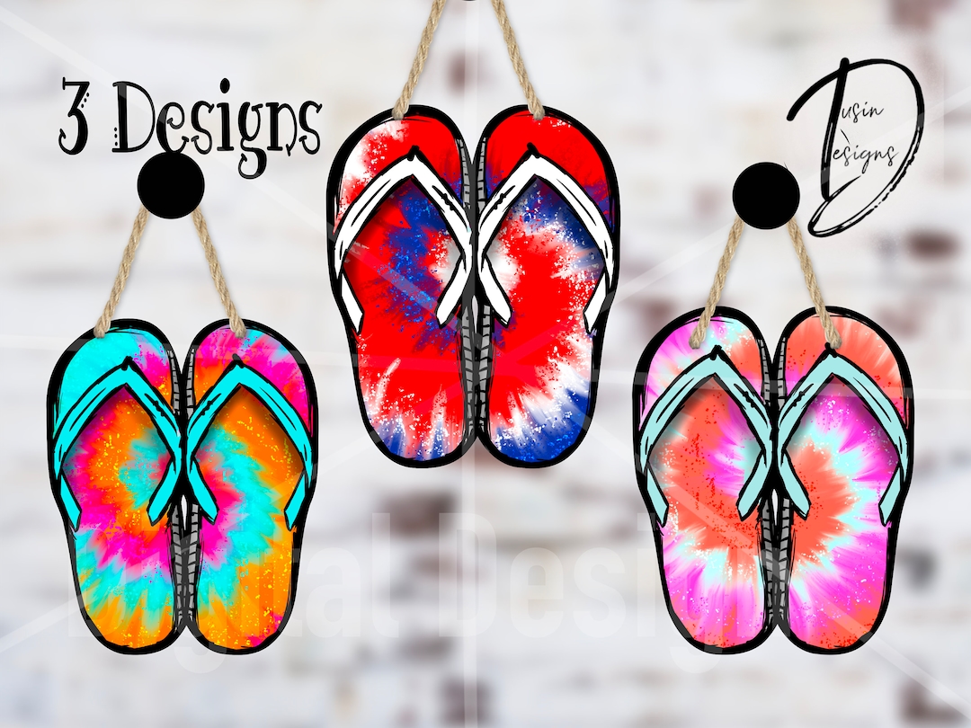 Double Flip Flop PNG, Tie Dye Flip Flop, Patriotic Flip Flop, Flipflop ...