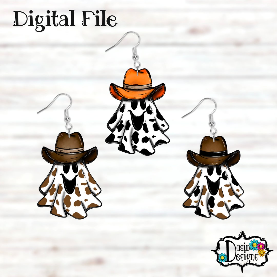 Cowboy Ghost Png, Mummy Ghost, Cute Ghost Png, Ghost, Ghost Earrings - Etsy