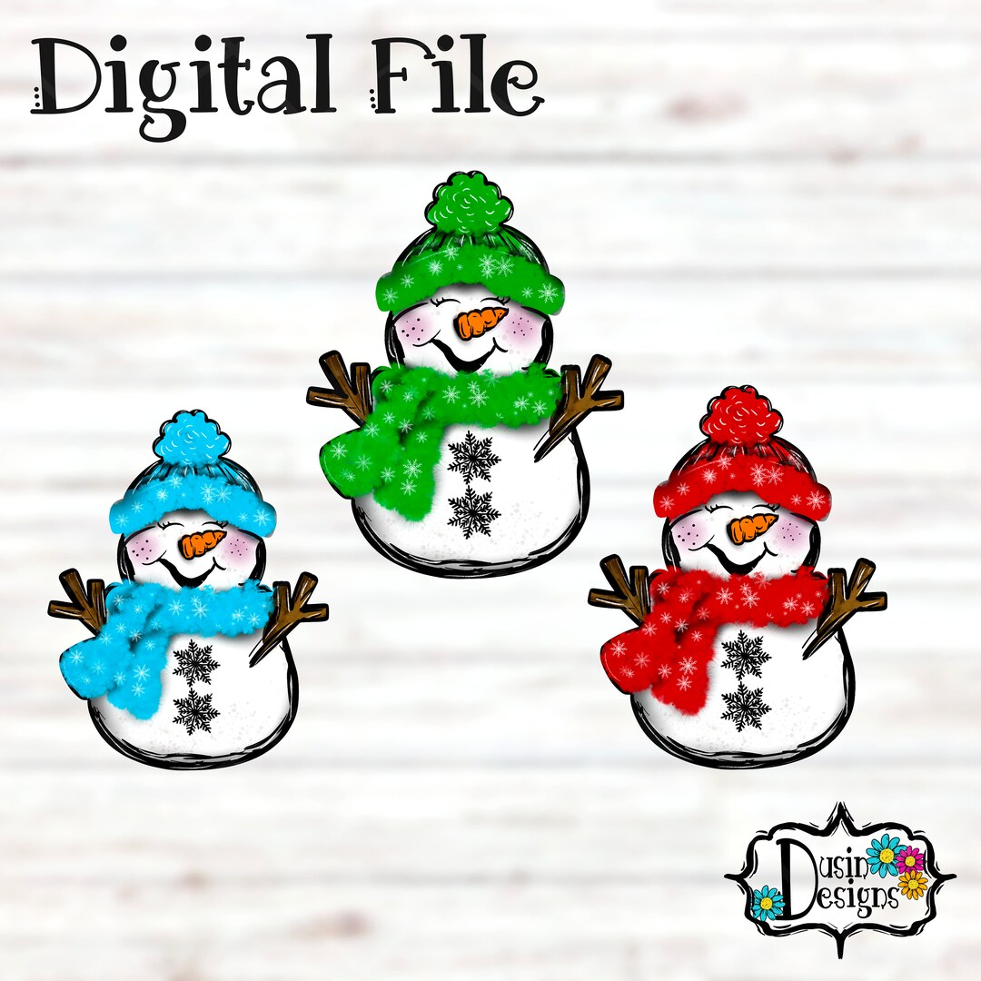 Snowman Sign Png, Snowman Earrings, Snowman Png, Hand Drawn Snowman ...