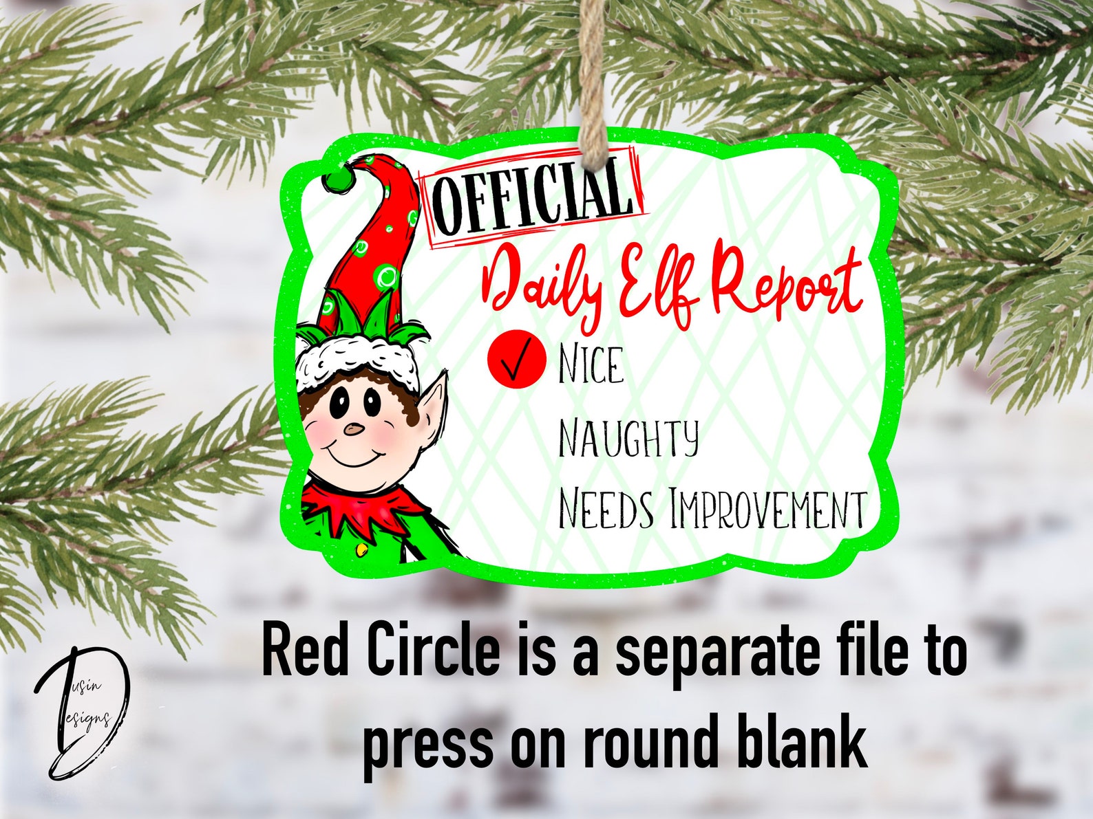 Elf Daily Report PNG Elf Bobber Bulb Red and Green Bobber - Etsy