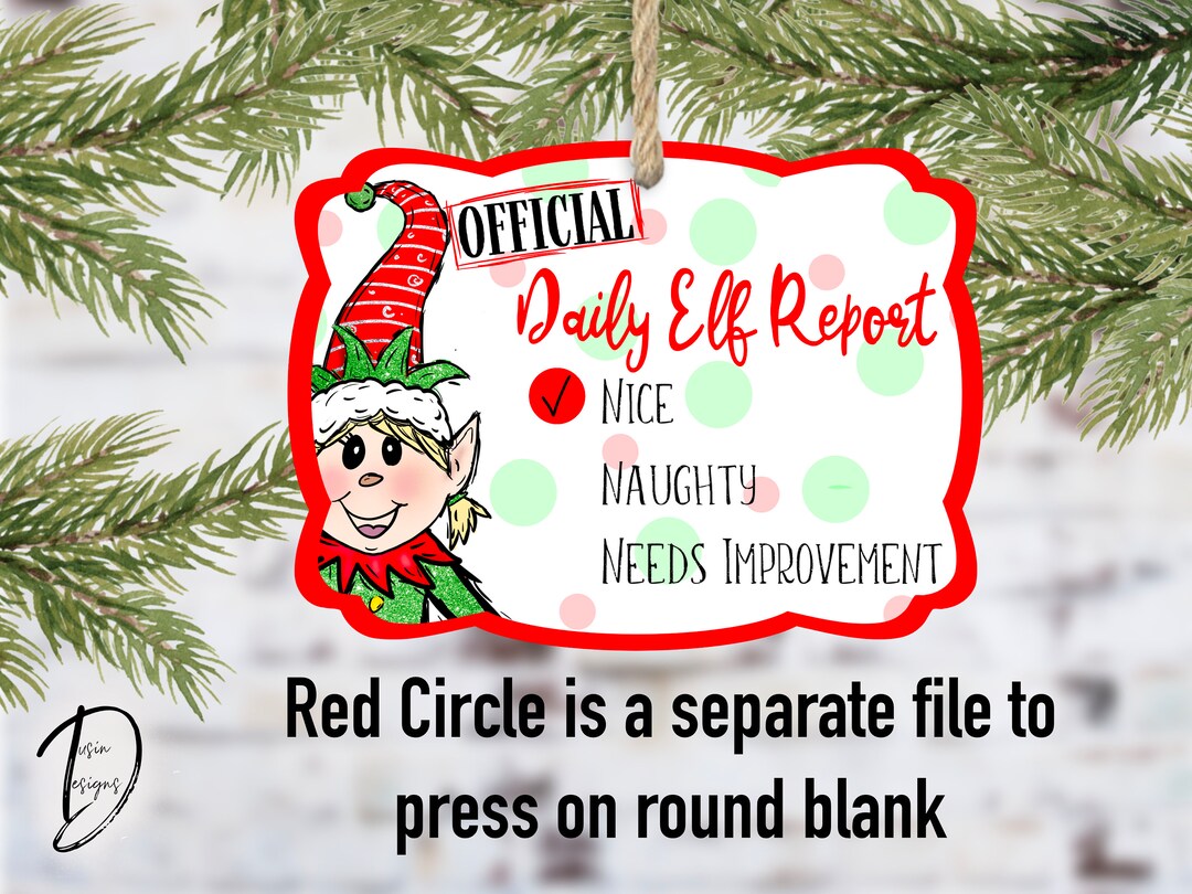 Girl Elf Daily Report PNG, Elf Ornament, Elf Report, - Etsy