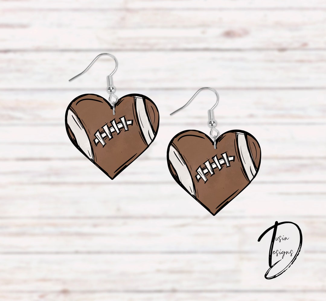 Football Png, Football Heart PNG, Football Earring PNG, - Etsy