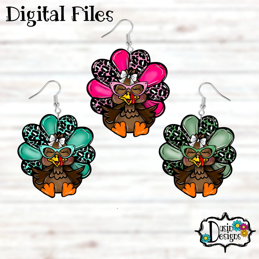 Turkey Earring PNG, Hand Drawn Turkey, Floral Turkey, Turkey Png ...