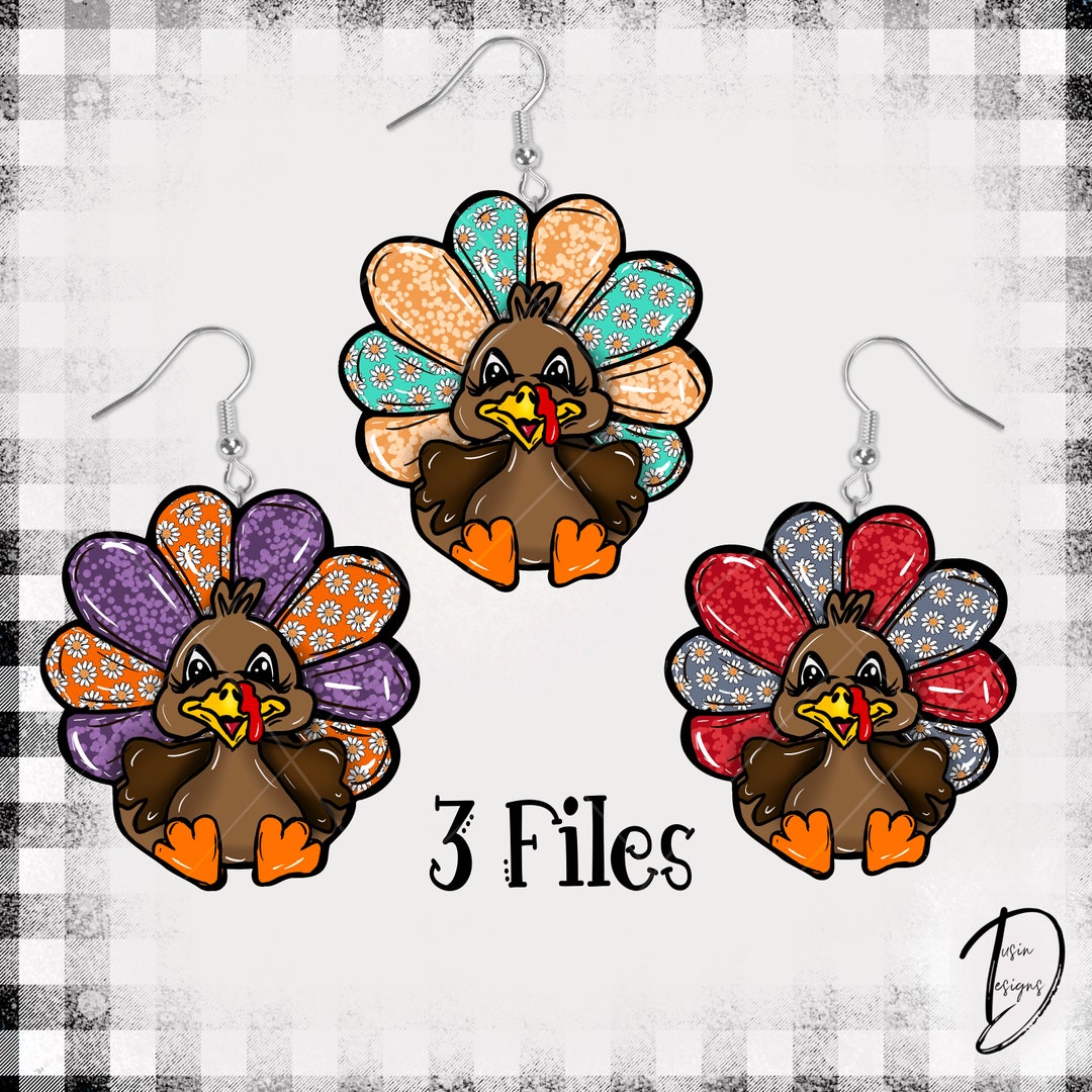 Turkey Earring PNG, Hand Drawn Turkey, Floral Turkey, Turkey Png ...