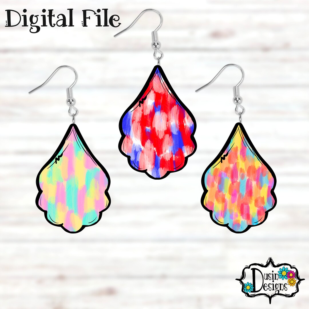 Fancy Teardrop Earring PNG, Watercolor Earrings, Watercolor Swatches ...