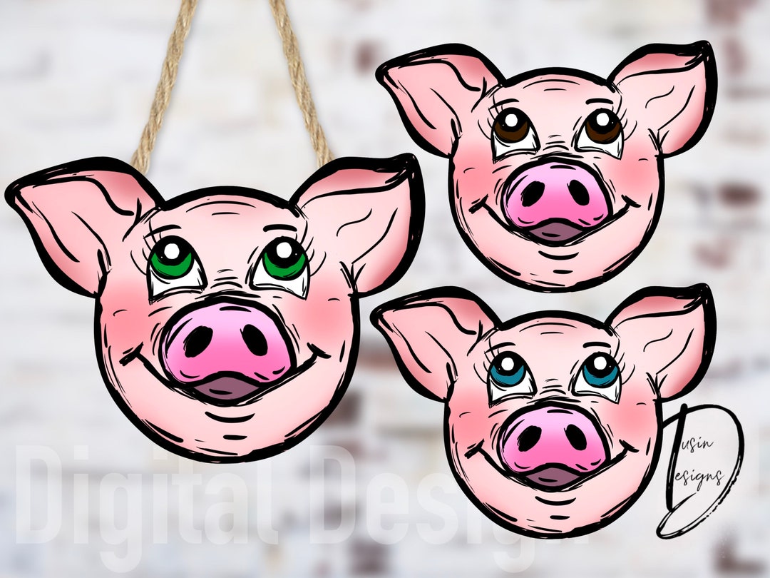 Pig Head Design - Etsy