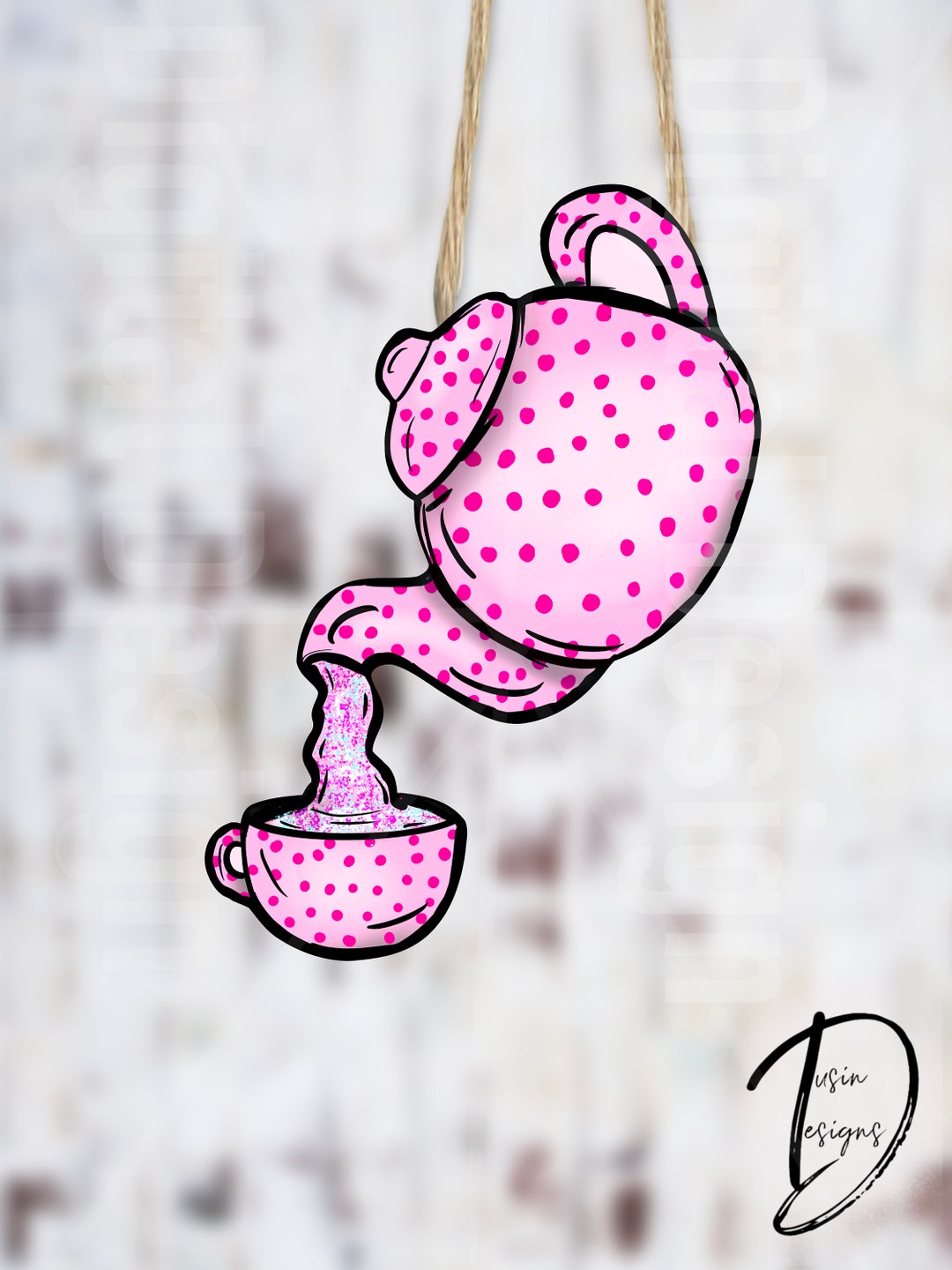 Teapot Png, Pink Polka Dot Tea Pot, Pink Glitter Te Set Png - Etsy