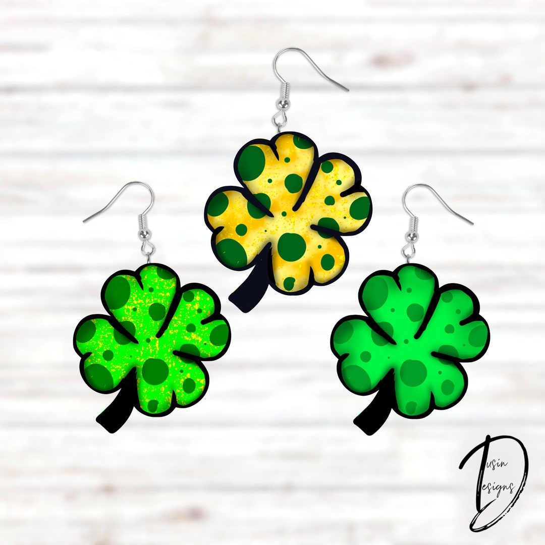Shamrock PNG, Polska Dot Shamrock PNG, Cow Print Shamrock PNG, Plaid ...
