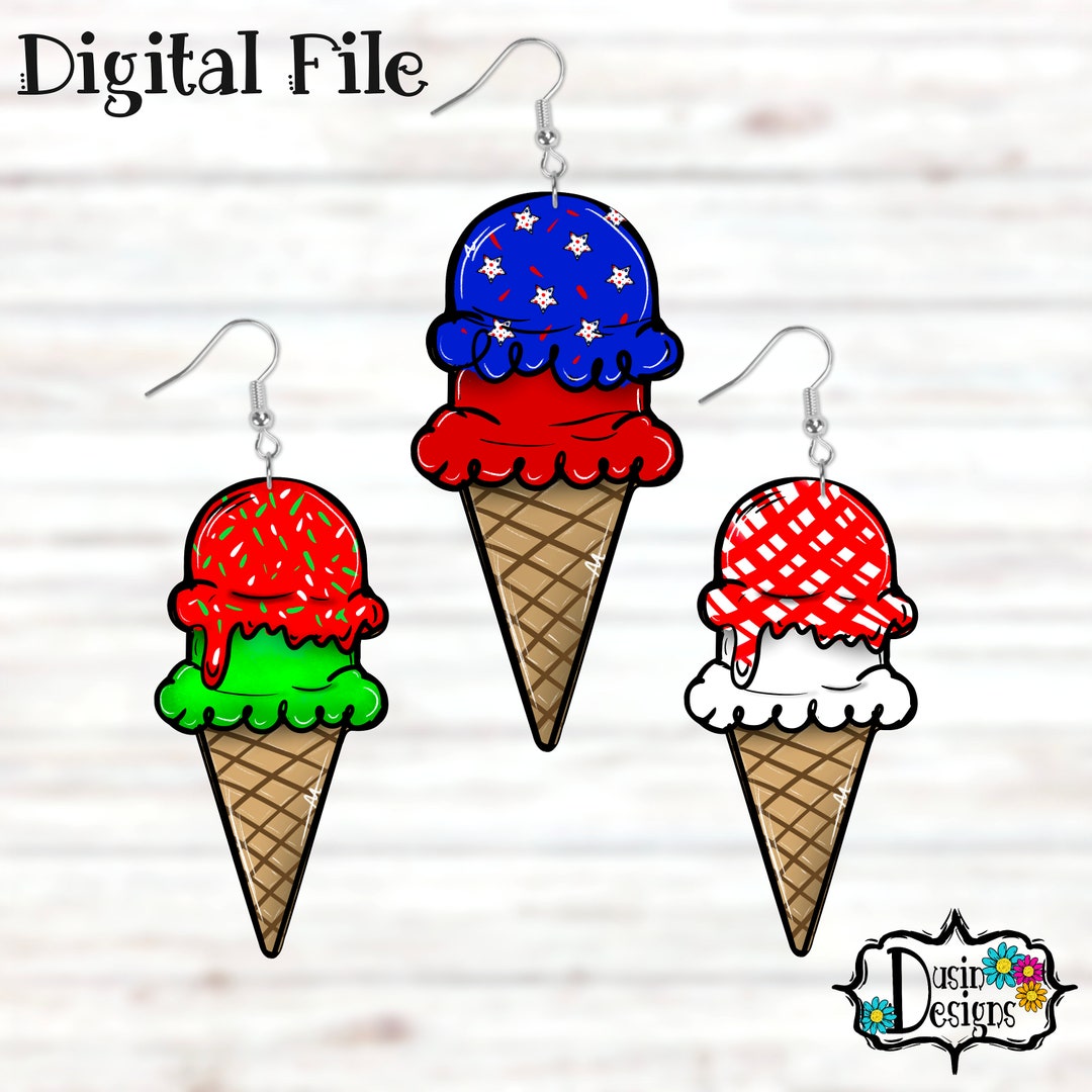 Ice Cream Earring PNG, Ice Cream Png, Ice Cream Earring, Fall Earring ...