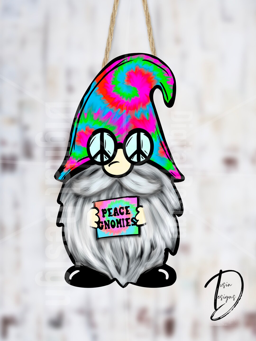 Tie Dye Gnome, Groovy Gnome, Gnome PNG, Colorful Gnome, Peace Gnomies ...