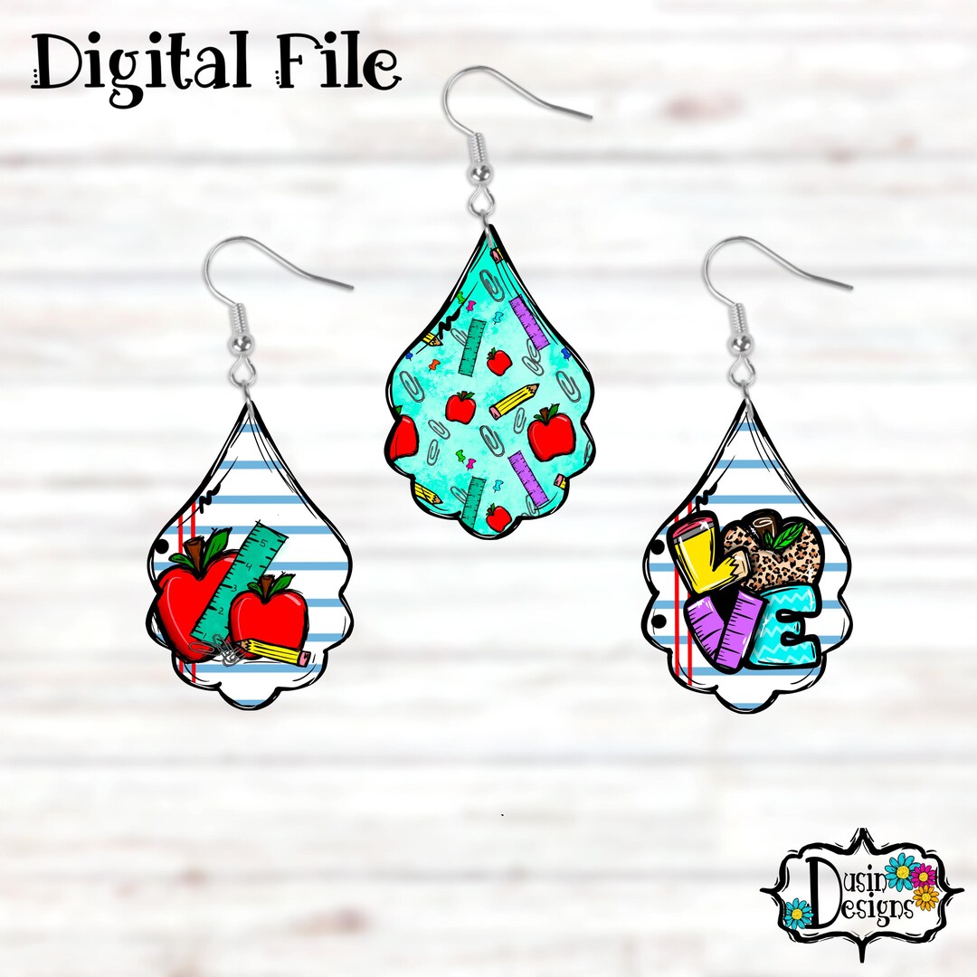 Fancy Teardrop Earring PNG, Watercolor Earrings, Watercolor Swatches ...