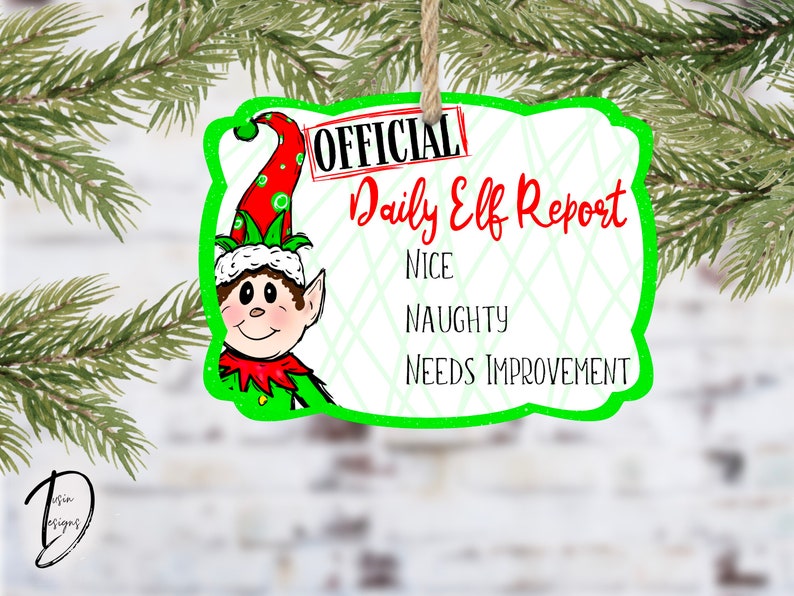 Elf Daily Report PNG Elf Bobber Bulb Red and Green Bobber - Etsy