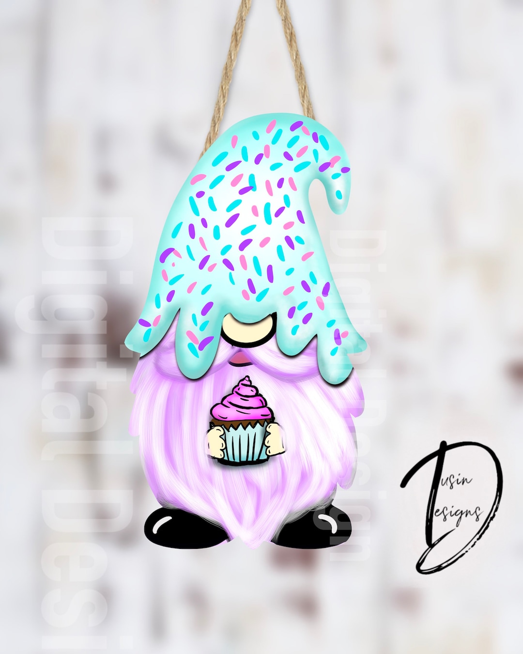 Cupcake Gnome PNG, Gnome PNG, Birthday Gnome - Etsy