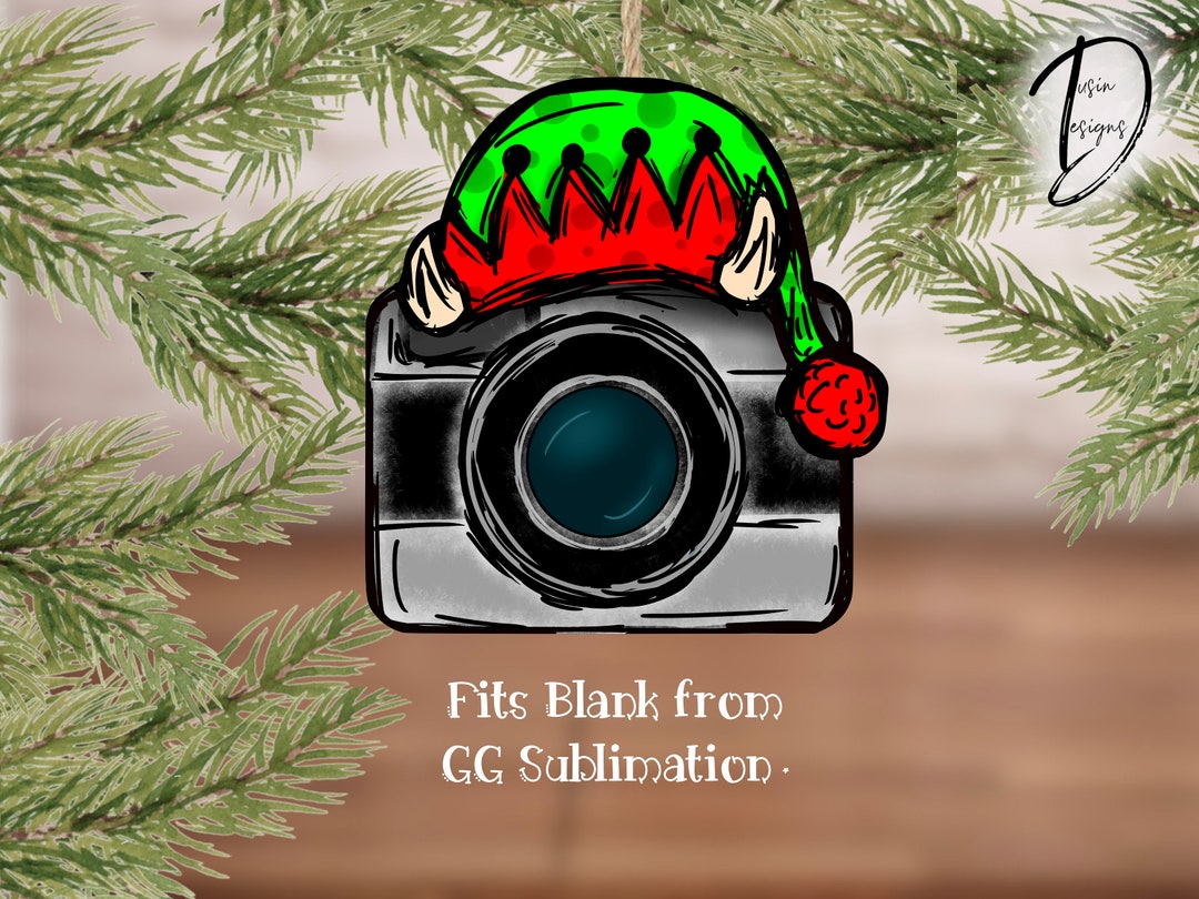 Camera Christmas Ornament, Santa Hat Ornament, Elf Ornament, Elf Hat - Etsy